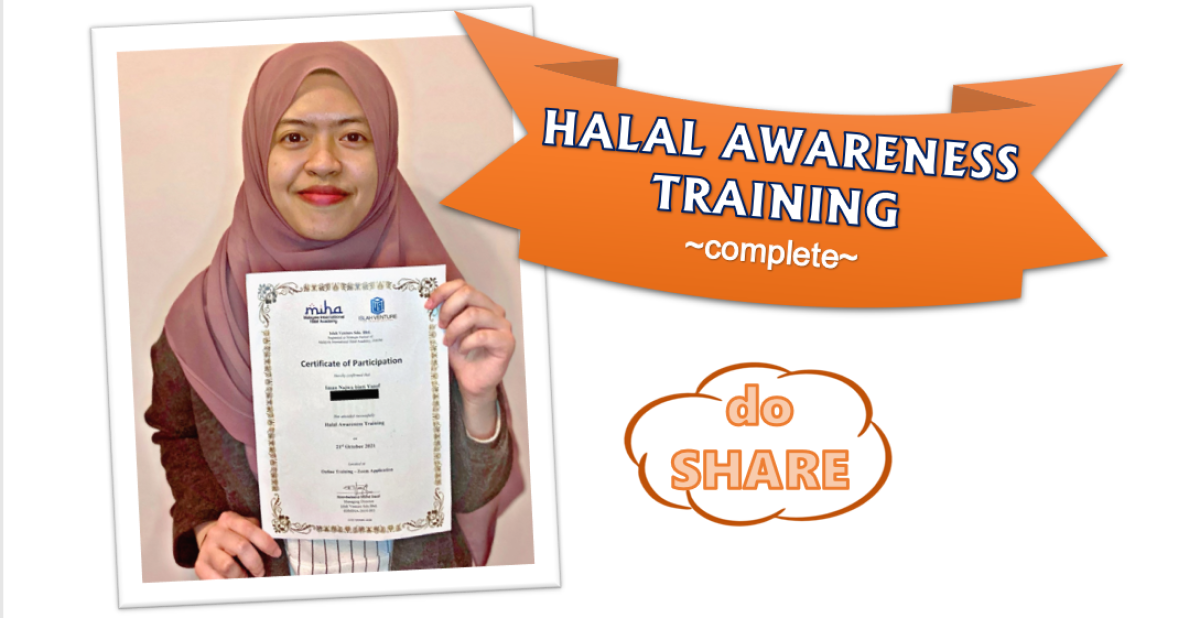 Completed Halal Awareness Training | | Muslim Tourist Information Centre